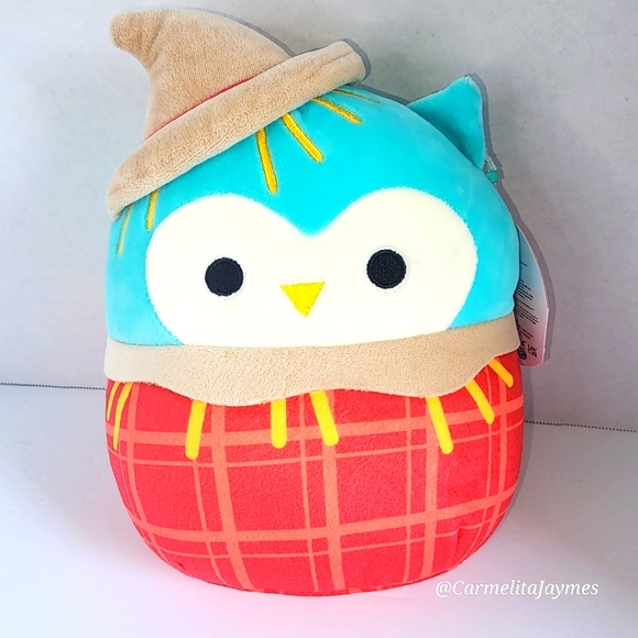 Squishmallows | Toys | Winston The Owl Scarecrow Original Squishmallow ...